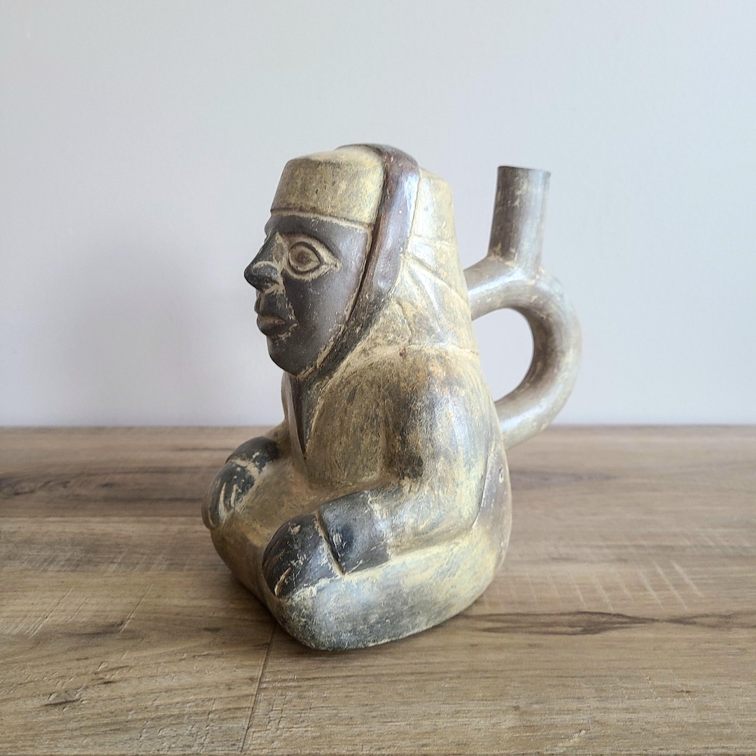 Peruvian Pre-columbian Chimu Reproduction Pottery Moche Huaco Sculpture ...
