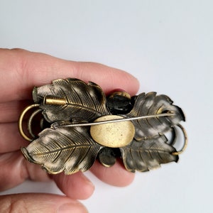 Antique Neiger Brooch With Red Glass Stones. Tchecoslovaquie ...