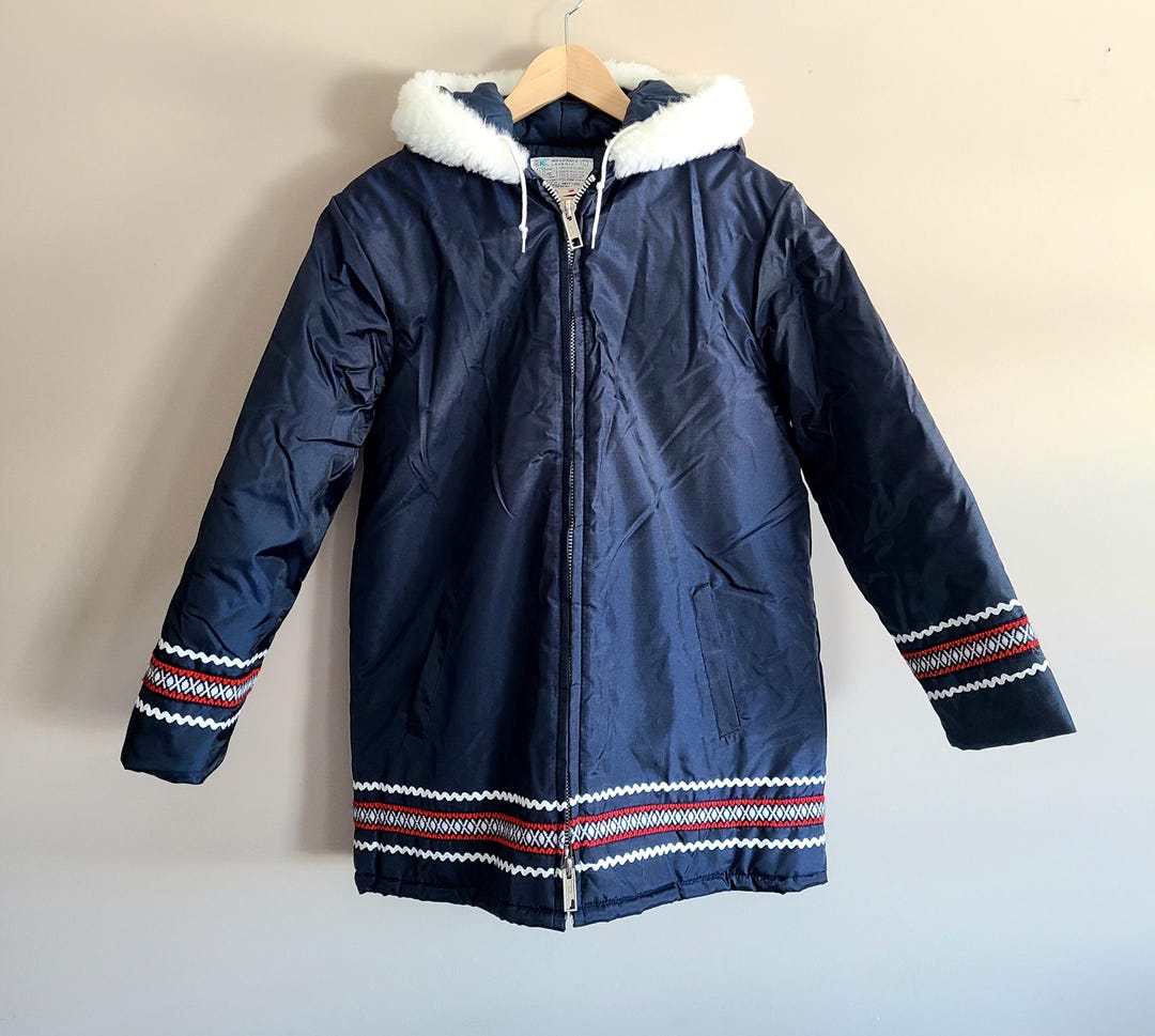 Vintage 1970s 1980s Kmart Dark Blue Winter Jacket/parka With Hood and ...