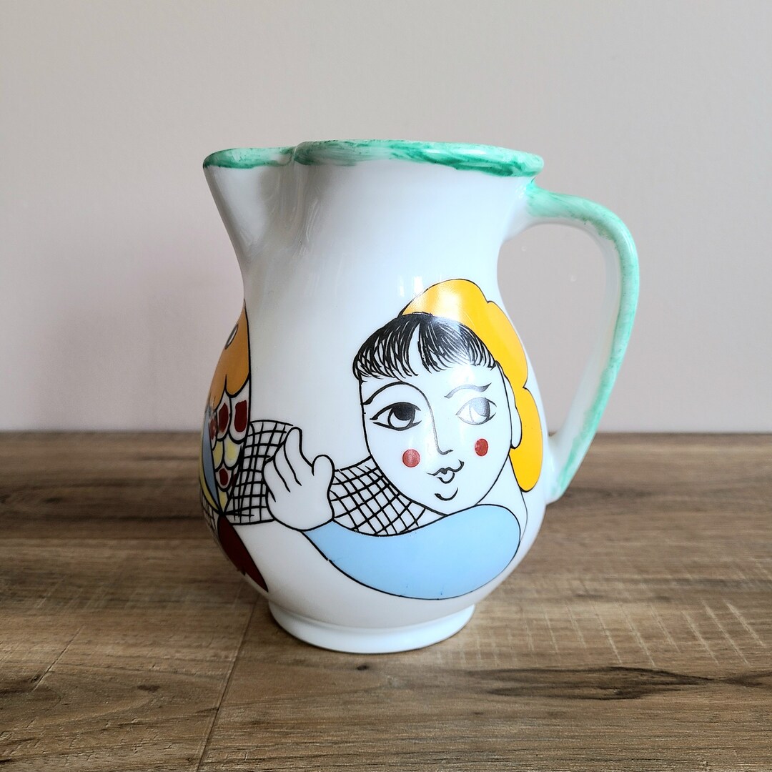 Desimone(?) Italy Hand Painted Unsigned (?) Pitcher. Kitchen Decor ...