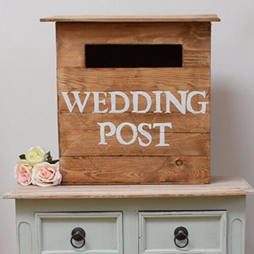 Rustic Wedding Post Box Rustic Wedding Card Box Kraft | Etsy