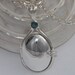 Hand Made 925 Sterling Silver 4 Mm Natural London Blue Topaz Locket H2O ...