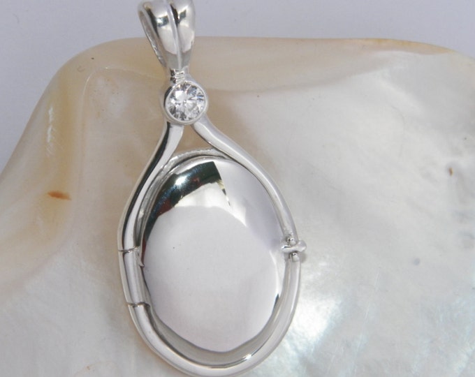 Hand Made in USA 41 Mm-20 Mm Handcrafted 925 Sterling Silver 4 Mm White ...