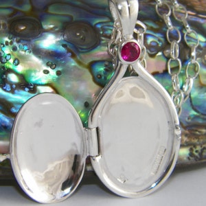 Handcrafted 925 Sterling Silver 0.41ct.4mmnatural Ruby Locket H2O Just ...