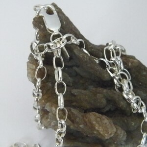 925 Sterling Silver 4.5 6 Mm Oval Rolo Chain 19 Handcrafted Soldered ...