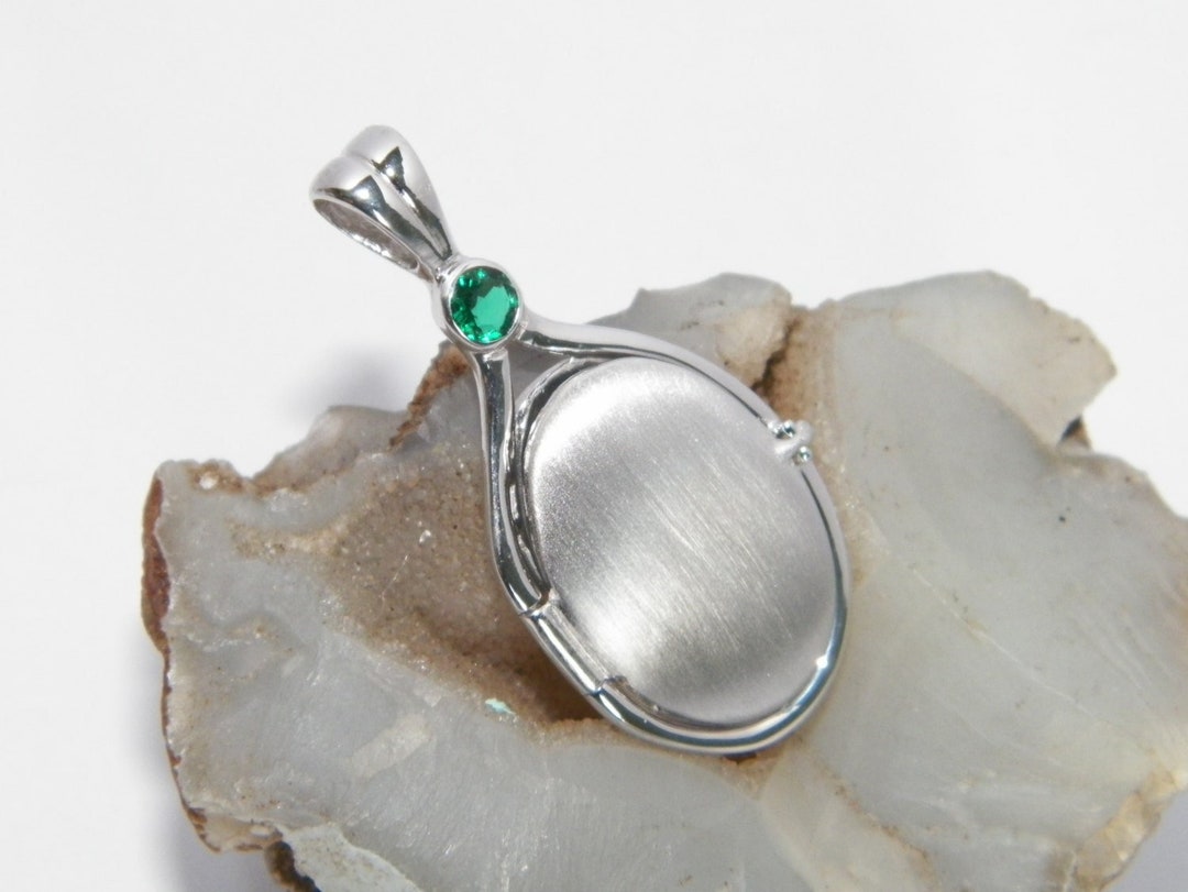 Made in USA Handcrafted 925 Sterling Silver 4mm Lab Created Emerald ...