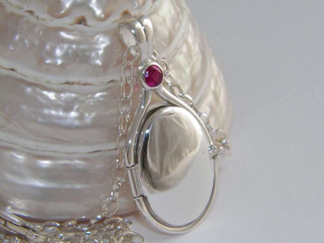 Handcrafted 925 Sterling Silver 0.41ct.4mmnatural Ruby Locket H2O Just ...