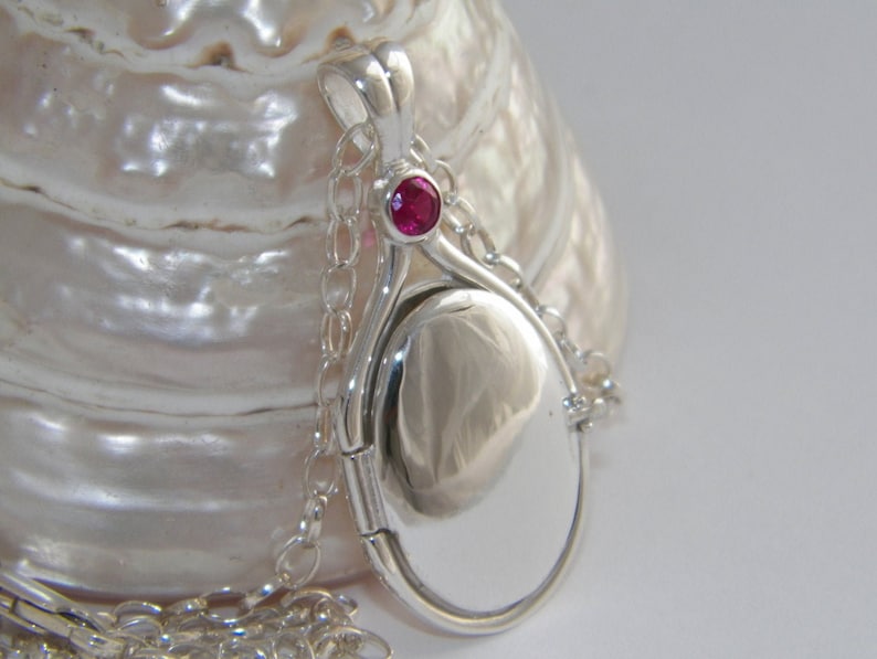 Handcrafted 925 Sterling Silver 0.41ct.4mmnatural Ruby Locket - Etsy