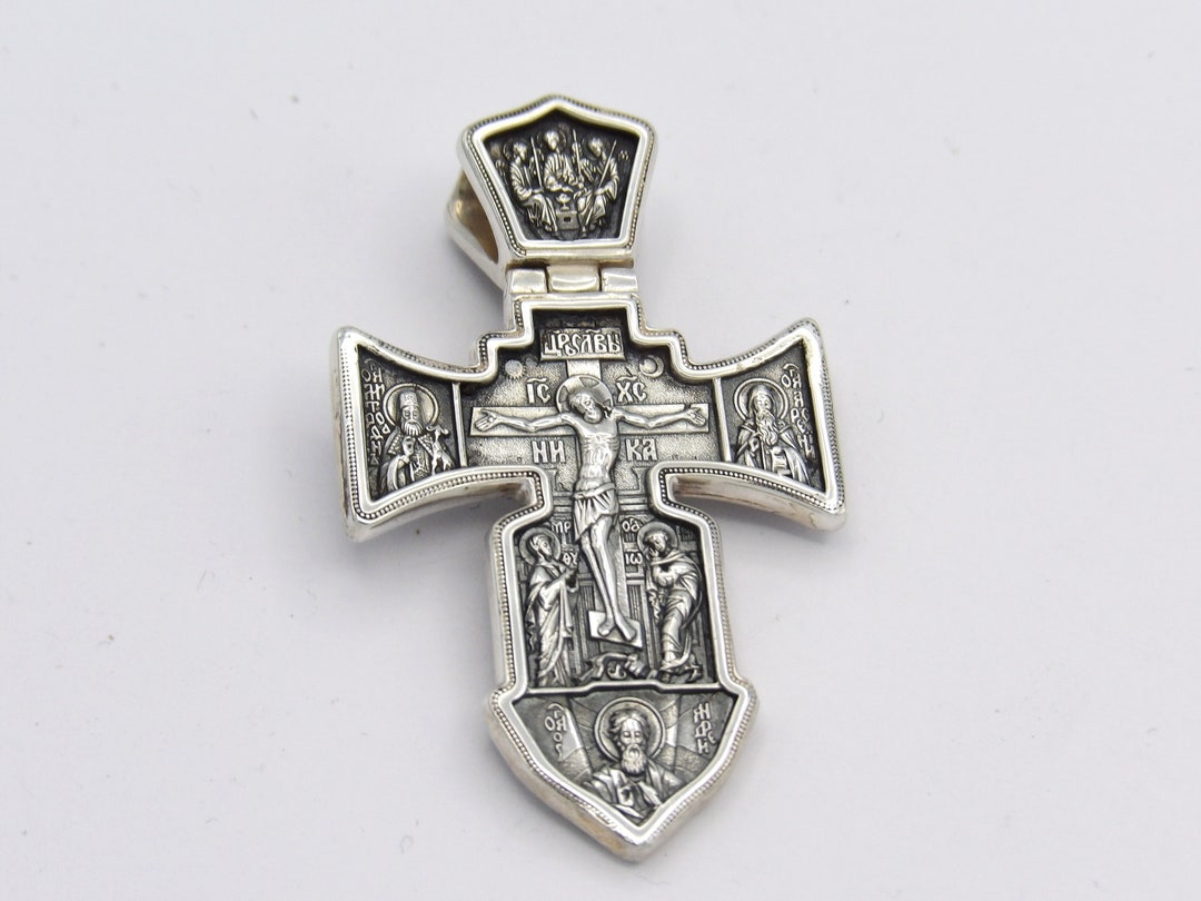 Hand Made in USA Two-faces Oxidized Eastern Orthodox Solid .925 ...