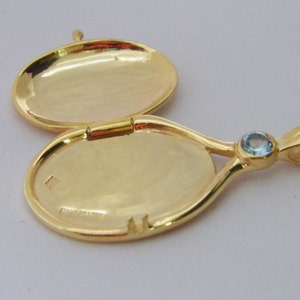 Hand Made 925 Sterling Silver 4 Mm Blue Topaz Locket H2O Just Add Water ...