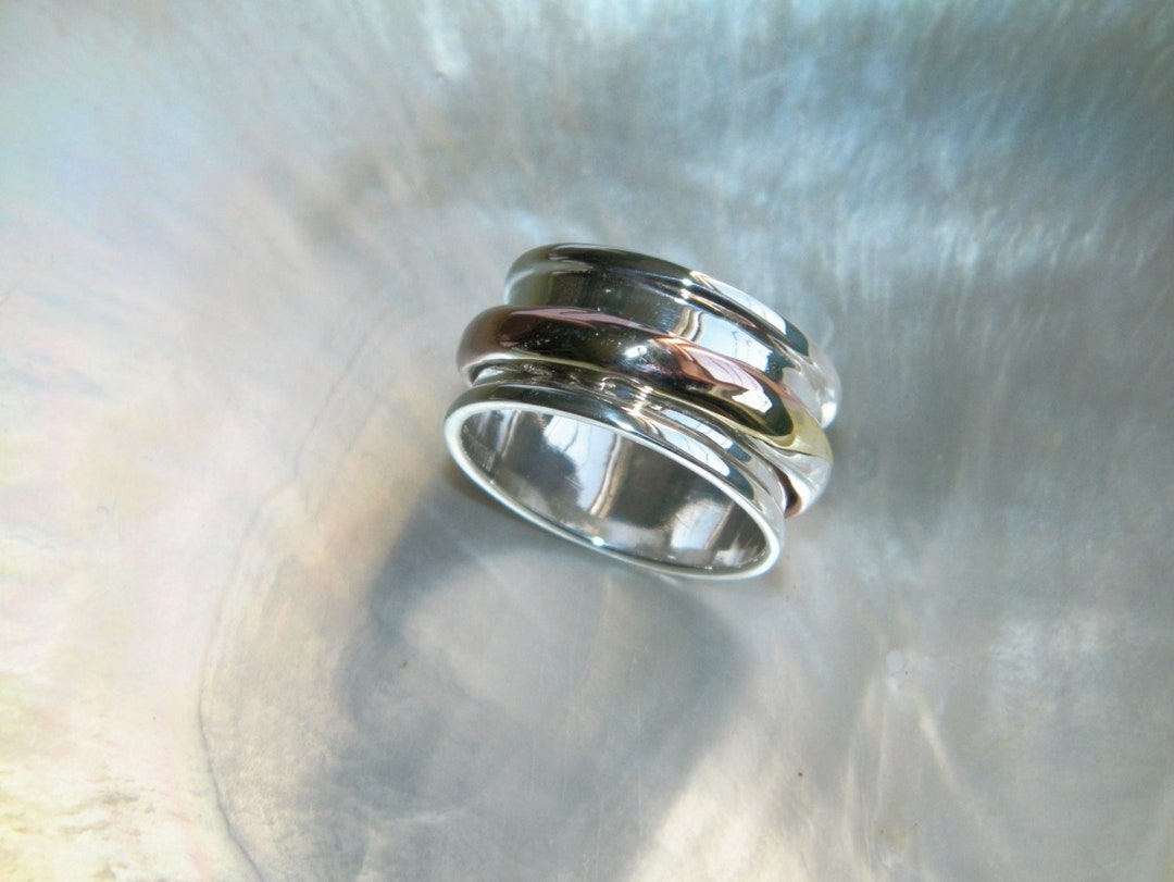 Hand Made in USA Handcrafted .925 Sterling Silver 3 Mixed Metals ...