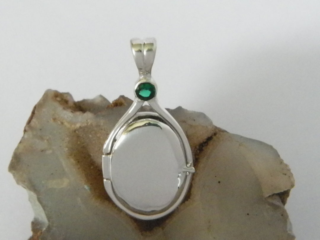 Hand Made in Usa41mm-20mm Handcrafted SOLID 925 Sterling Silver 4mm Lab ...