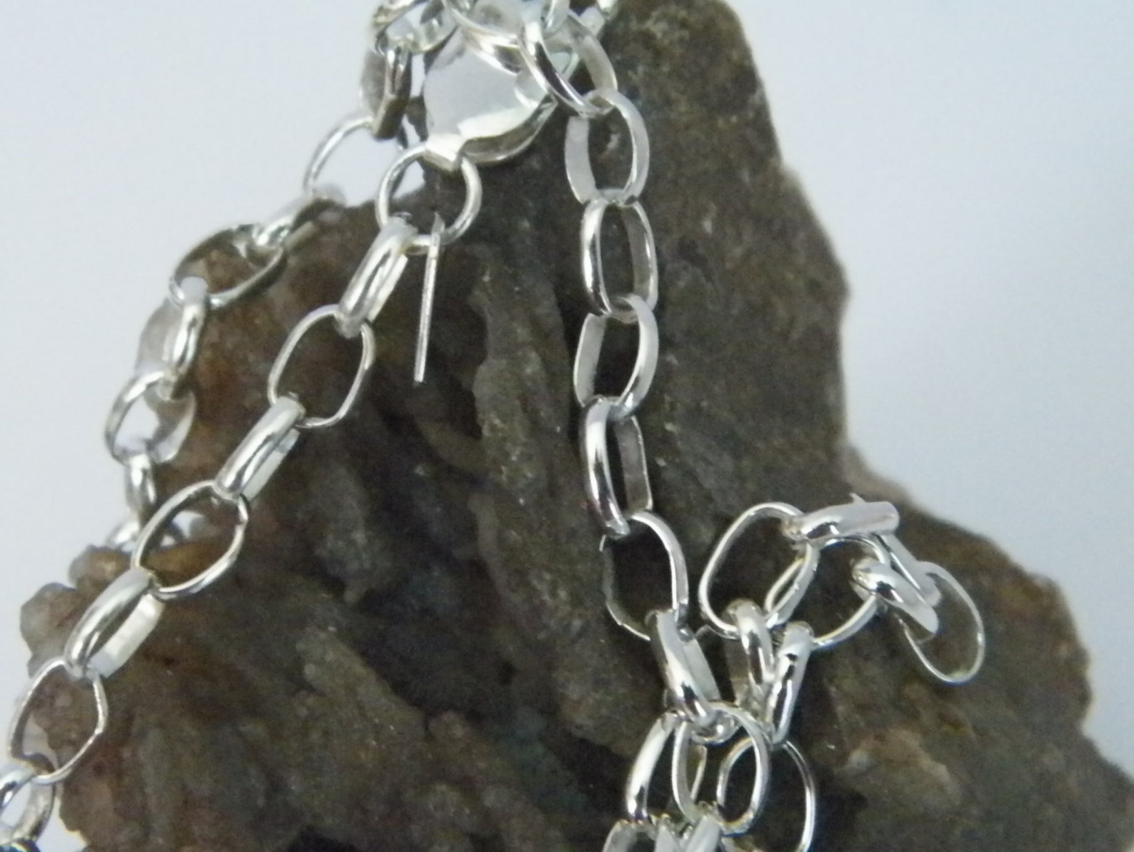 925 Sterling Silver 4.5 6 Mm Oval Rolo Chain 19 - Etsy