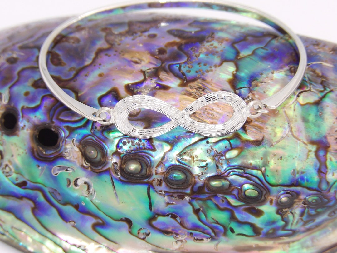 Hand Made Unique Infinity Symbol Knot Bangle Bracelet - Solid.925 ...