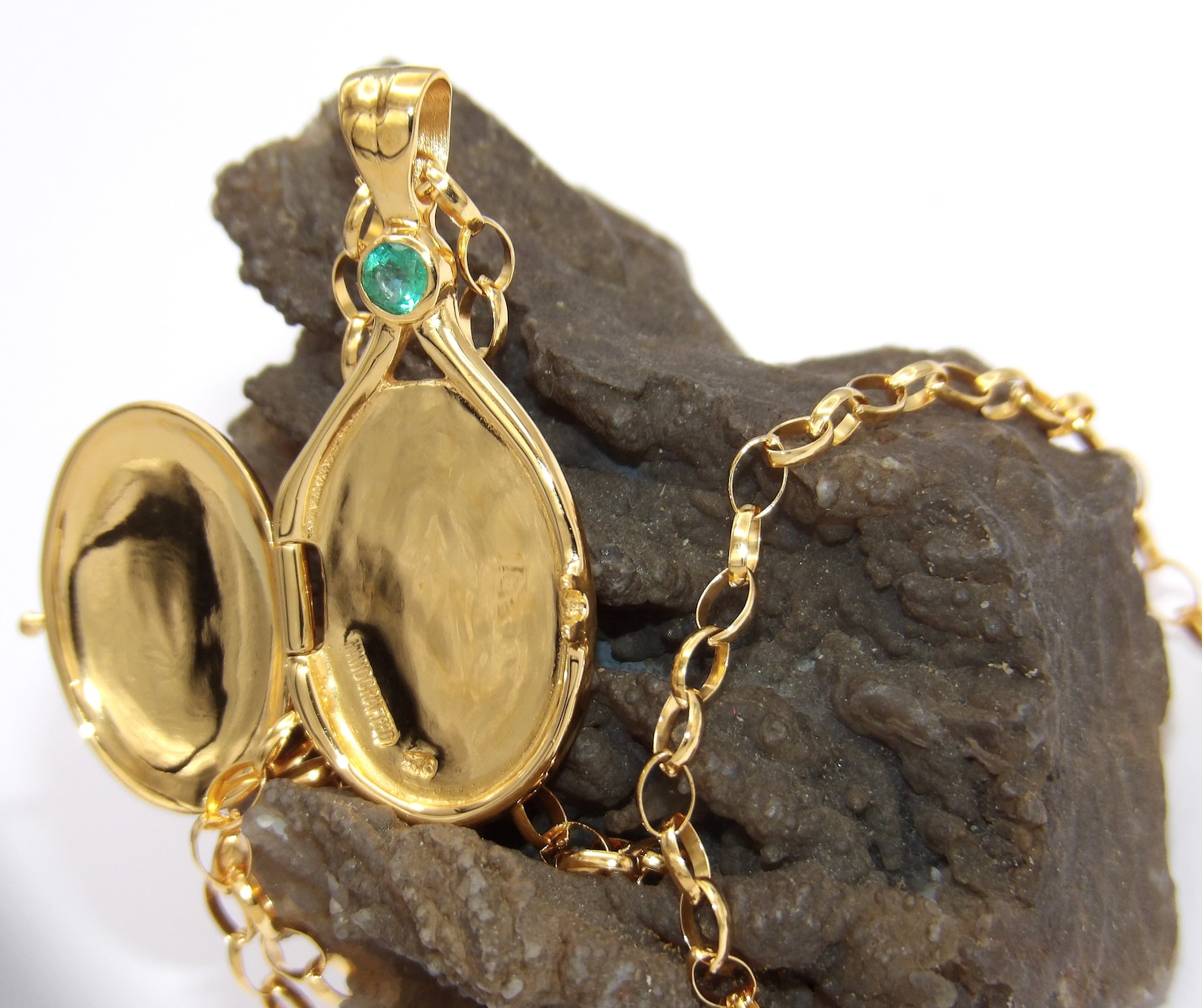 Handcrafted SOLID 925 Sterling Silver 14K Gold Plated 4mm Natural Green ...