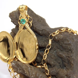 Handcrafted SOLID 925 Sterling Silver 14K Gold Plated 4mm Natural Green ...