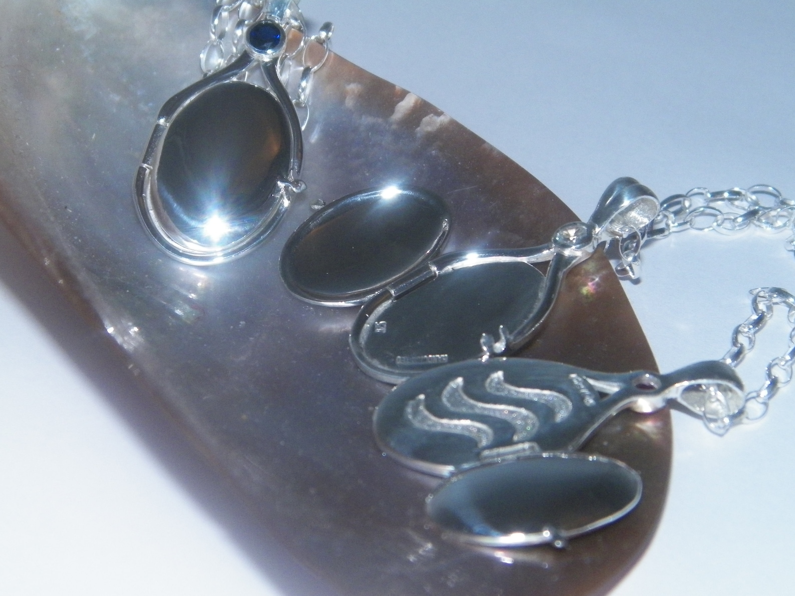 Lot of Hand 3 Made SOLID 925 Sterling Silver H2O Just Add Water Pendant ...