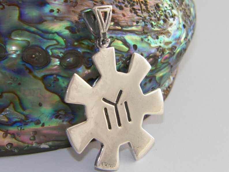 925 Sterling Silver Oxidized Rosette From Pliska Pendant IYI Tangra ...