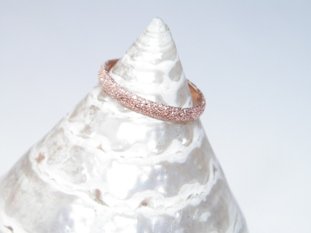 Hand Made Solid 2.5 Mm 1/10 Inches Wide 14K Rose Gold Wedding Ring ...
