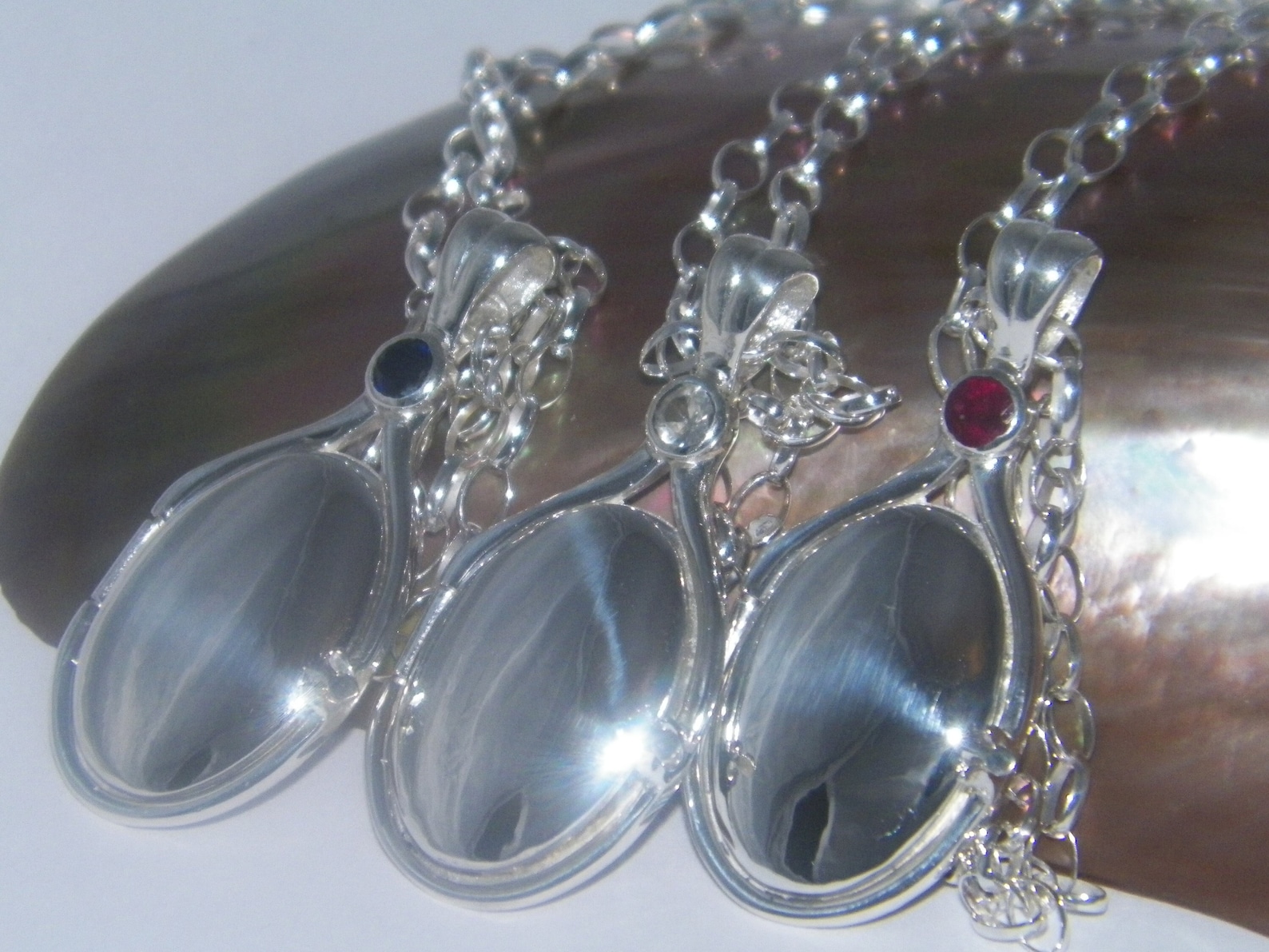 Handmade H2O Mermaids Necklace .925 Sterling Silver Locket Necklace ...