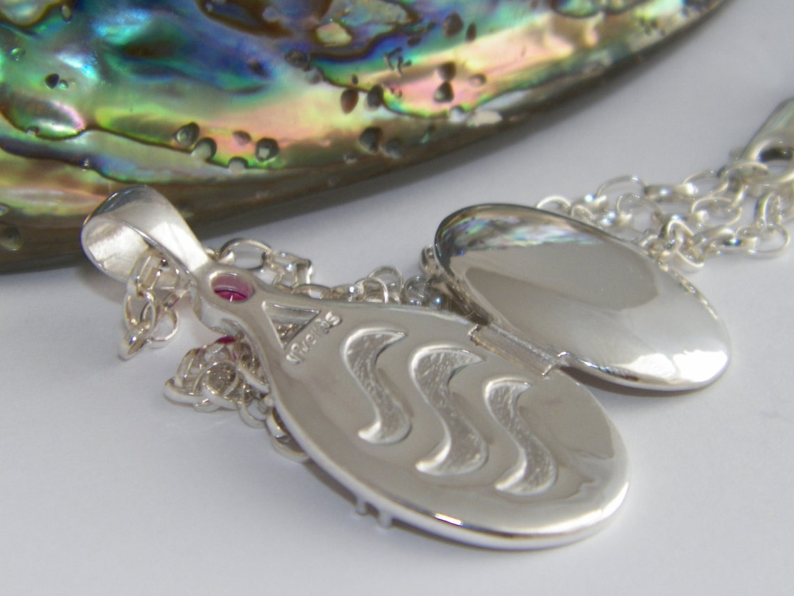 Handcrafted 925 Sterling Silver 0.41ct.4mmnatural Ruby Locket - Etsy