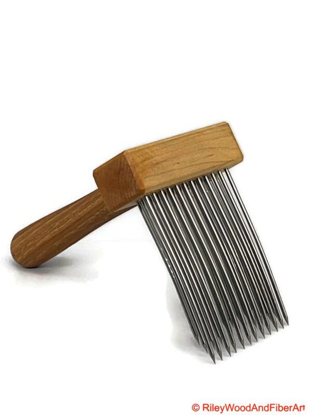 Wool Comb Triple Row Standard - Maple and Hickory - Single Comb - Etsy