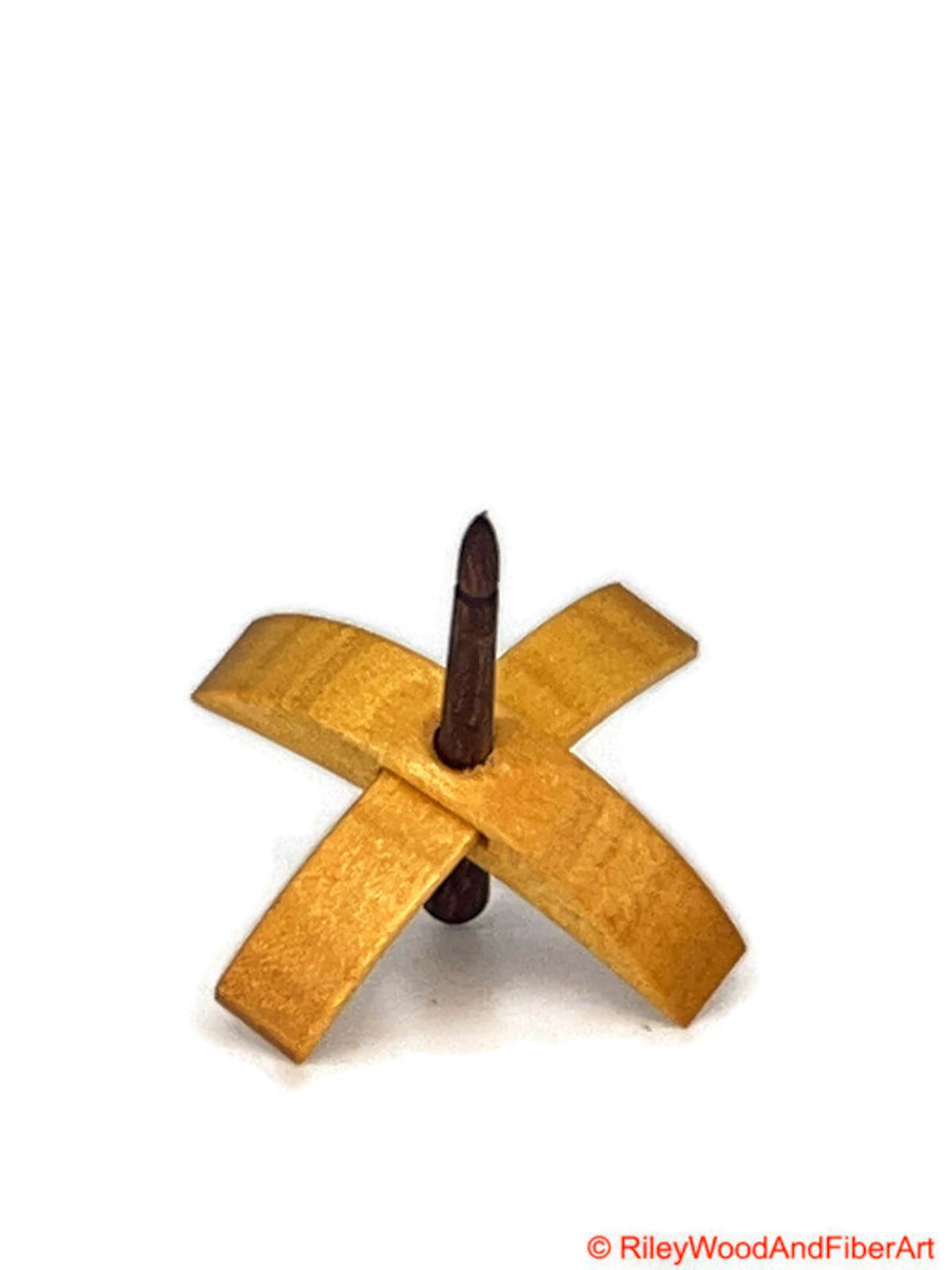 Mini Turkish Drop Spindle - Quarter-sawn Avodire Whorl With Walnut ...