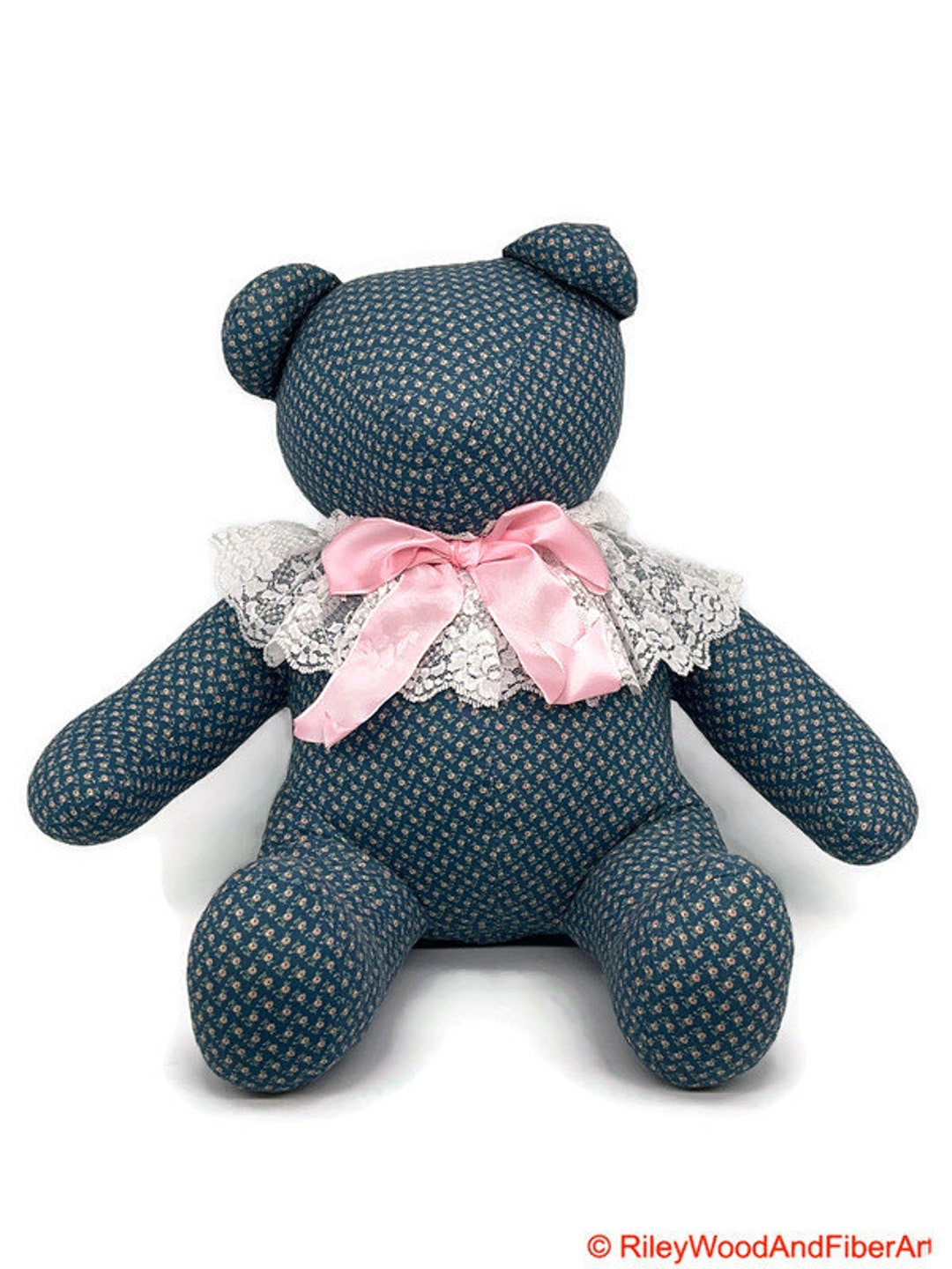 Hand-made Stuffed Adult Bear Blue Rose - Etsy
