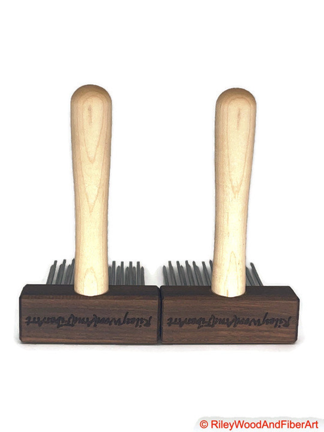 Wool Combs Double Row Standard Walnut at Demarcation W/ Maple - Etsy