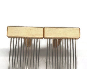 Wool Combs Single Row Fine Tooth Maple and Hickory - Etsy