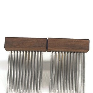 Wool Combs Double Row Standard Walnut at Demarcation W/ Maple - Etsy