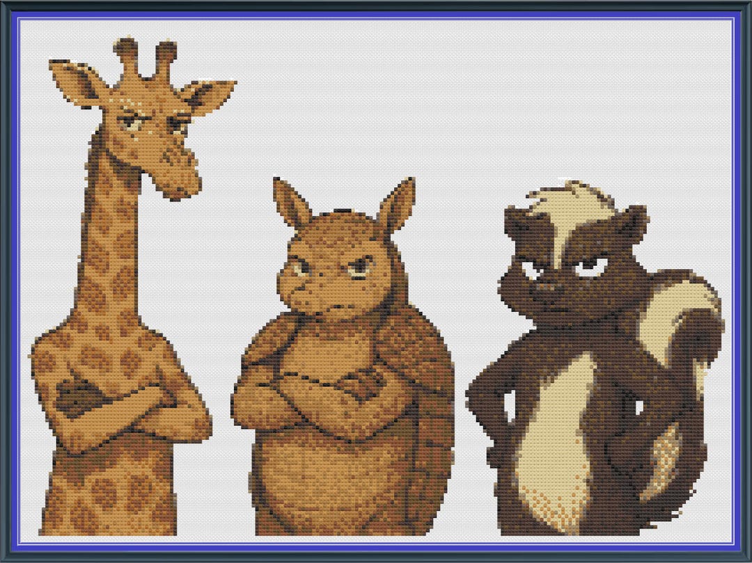 Giraffe, Armadillo & Skunk With Attitude© - Original Fine Art Digital ...