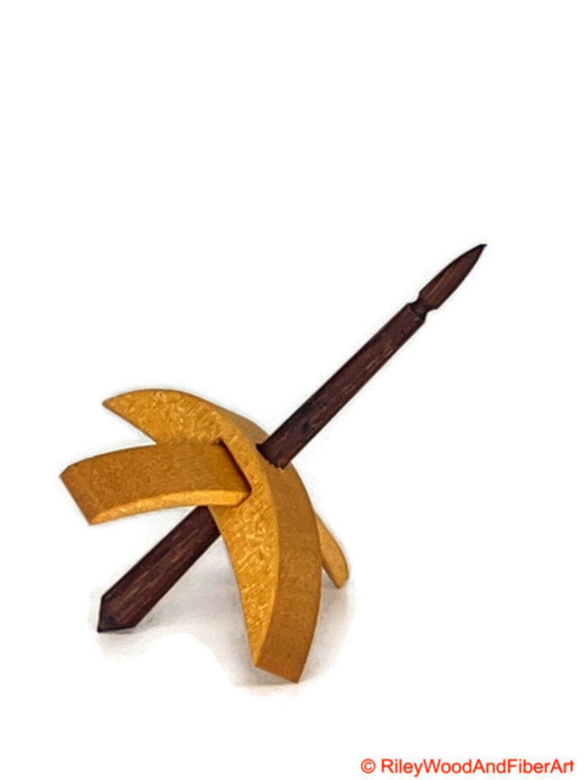 Mini Turkish Drop Spindle - Quarter-sawn Avodire Whorl With Walnut ...