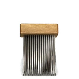 Wool Comb Triple Row Fine Tooth - Maple and Hickory - Single Comb - Etsy