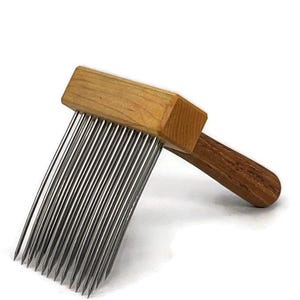 Wool Comb Triple Row Standard - Maple and Hickory - Single Comb - Etsy