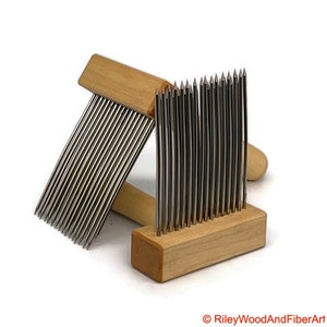 Wool Combs Double Row Fine Tooth Maple and Maple - Etsy