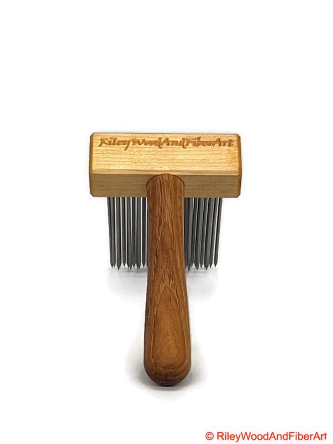 Wool Comb Triple Row Standard - Maple and Hickory - Single Comb - Etsy