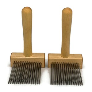 Wool Combs Double Row Fine Tooth Maple and Maple - Etsy