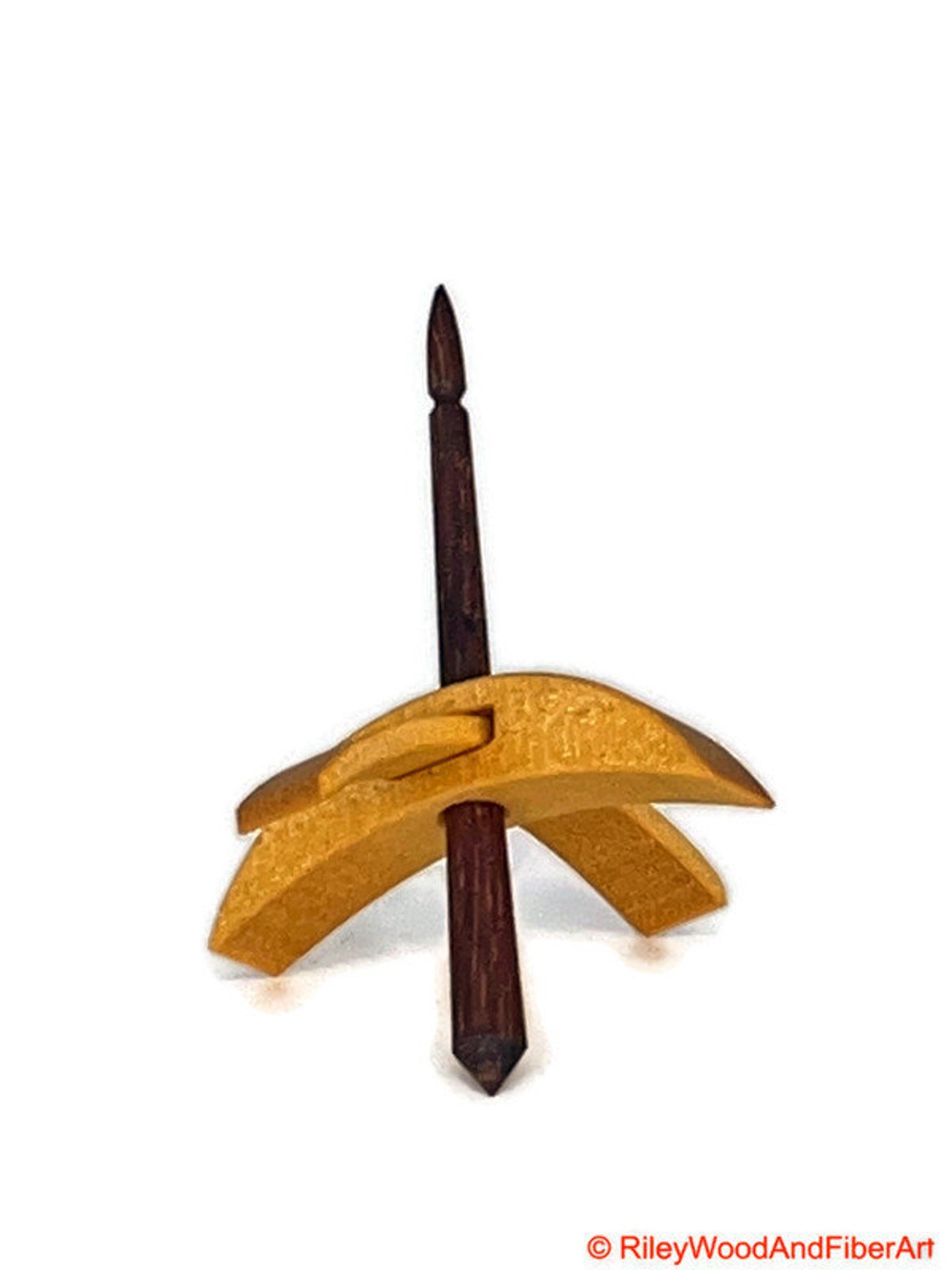 Mini Turkish Drop Spindle - Quarter-sawn Avodire Whorl With Walnut ...