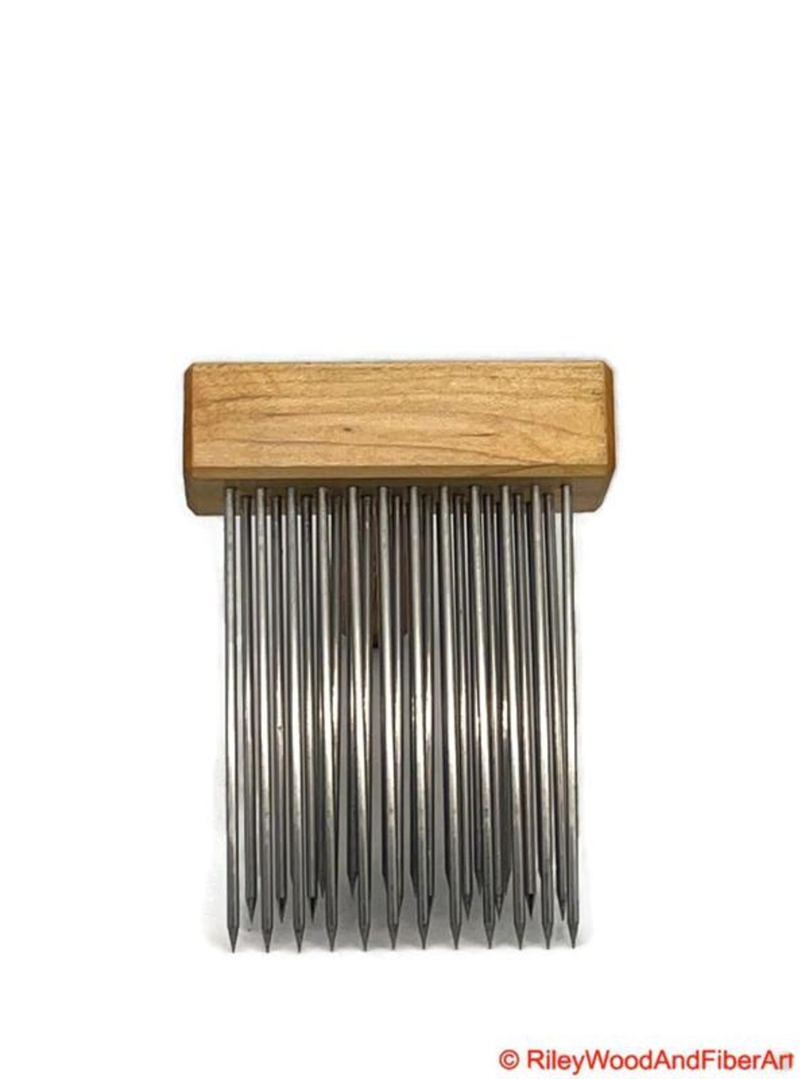 Wool Comb Triple Row Standard - Maple and Hickory - Single Comb - Etsy