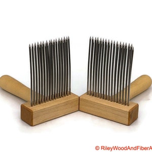 Wool Combs Double Row Fine Tooth Maple and Maple - Etsy