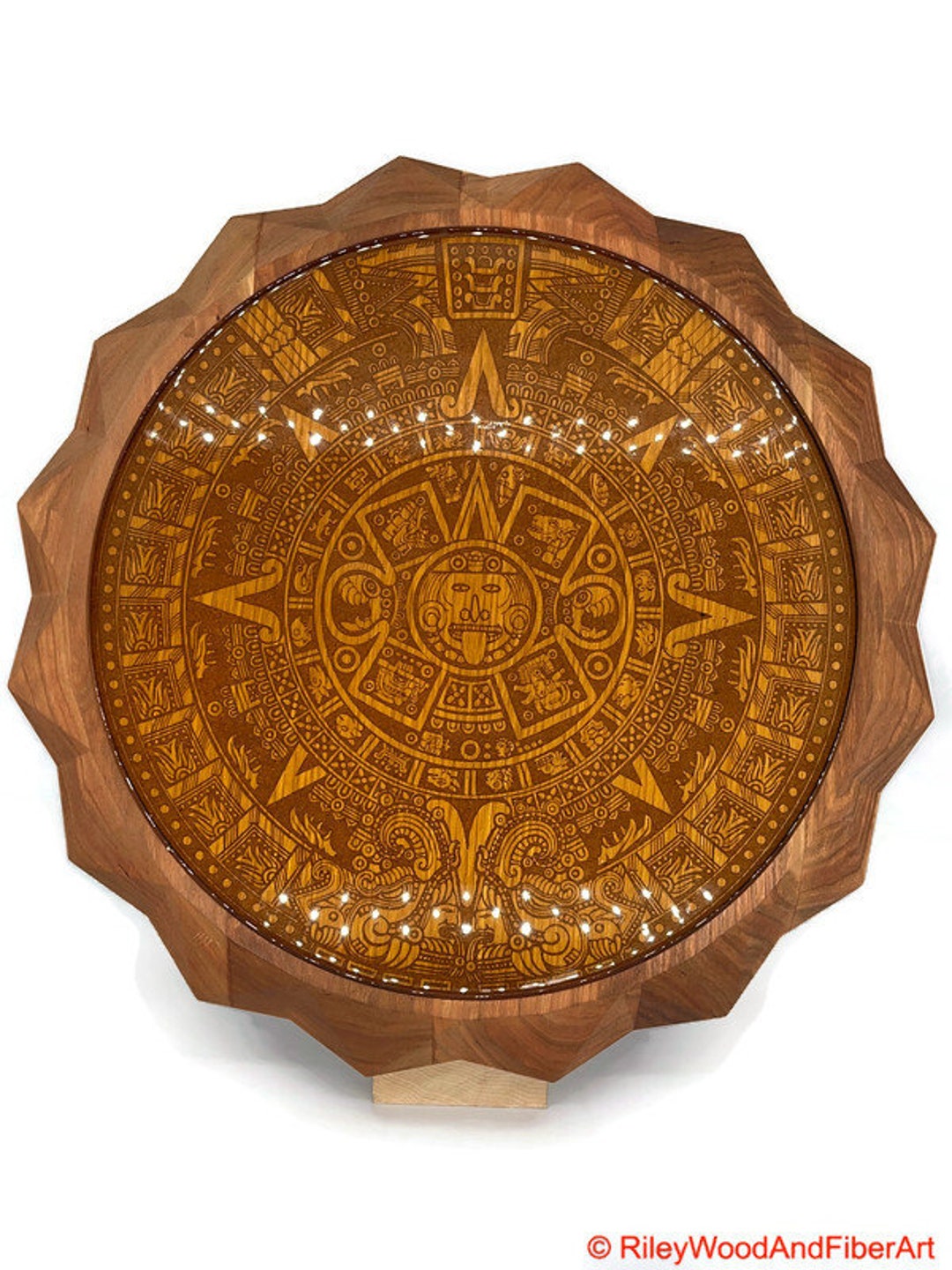 Aztec Sun Stone With 3d Carved Sun on Periphery Wall Hanging Large - Etsy