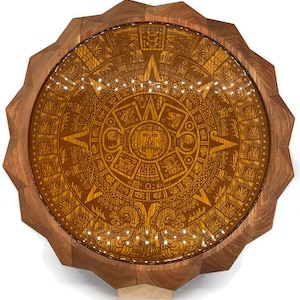 Aztec Sun Stone With 3d Carved Sun on Periphery Wall Hanging Large - Etsy