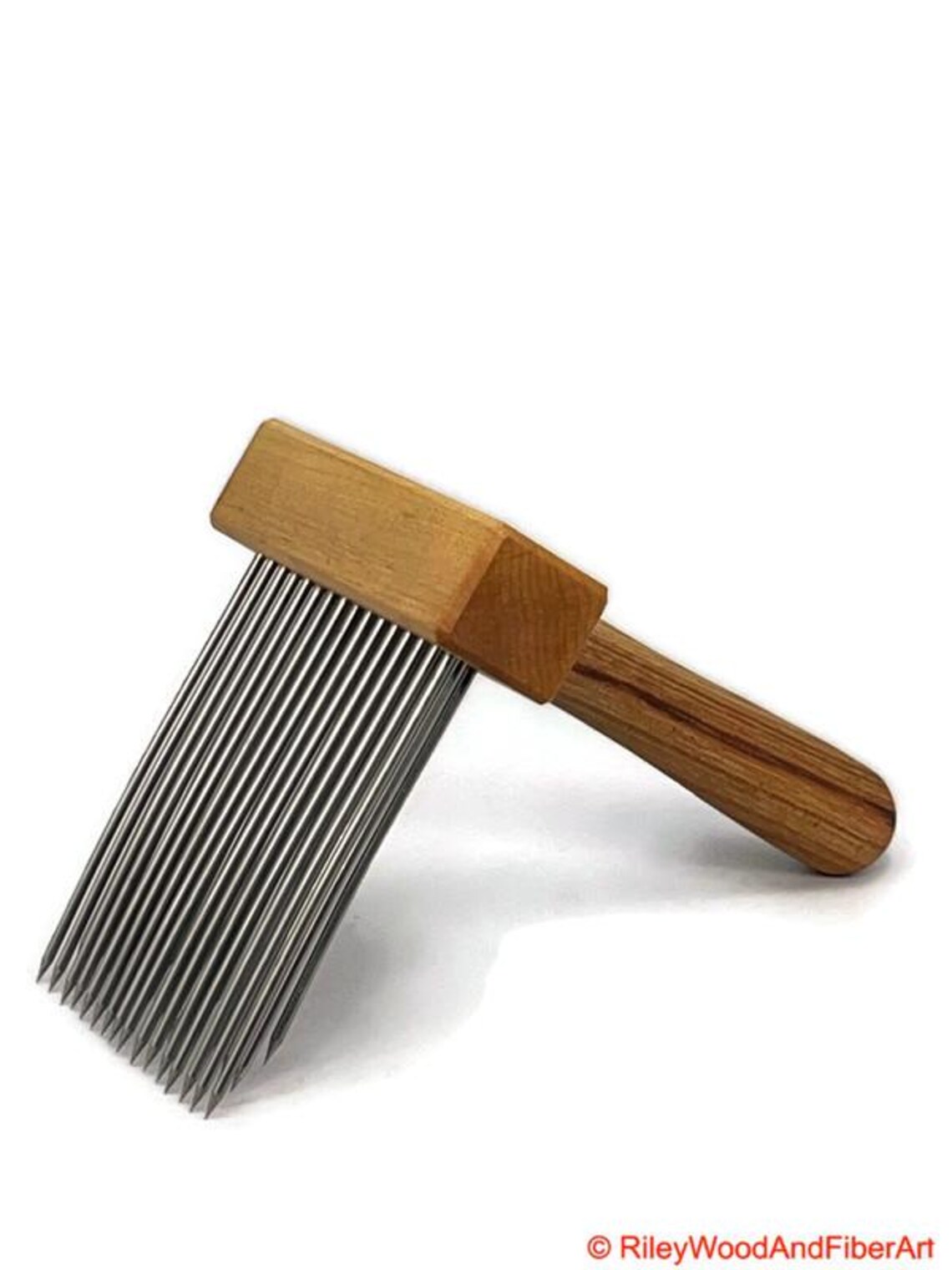 Wool Comb Triple Row Fine Tooth - Maple and Hickory - Single Comb - Etsy