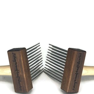 Wool Combs Double Row Standard Walnut at Demarcation W/ Maple - Etsy
