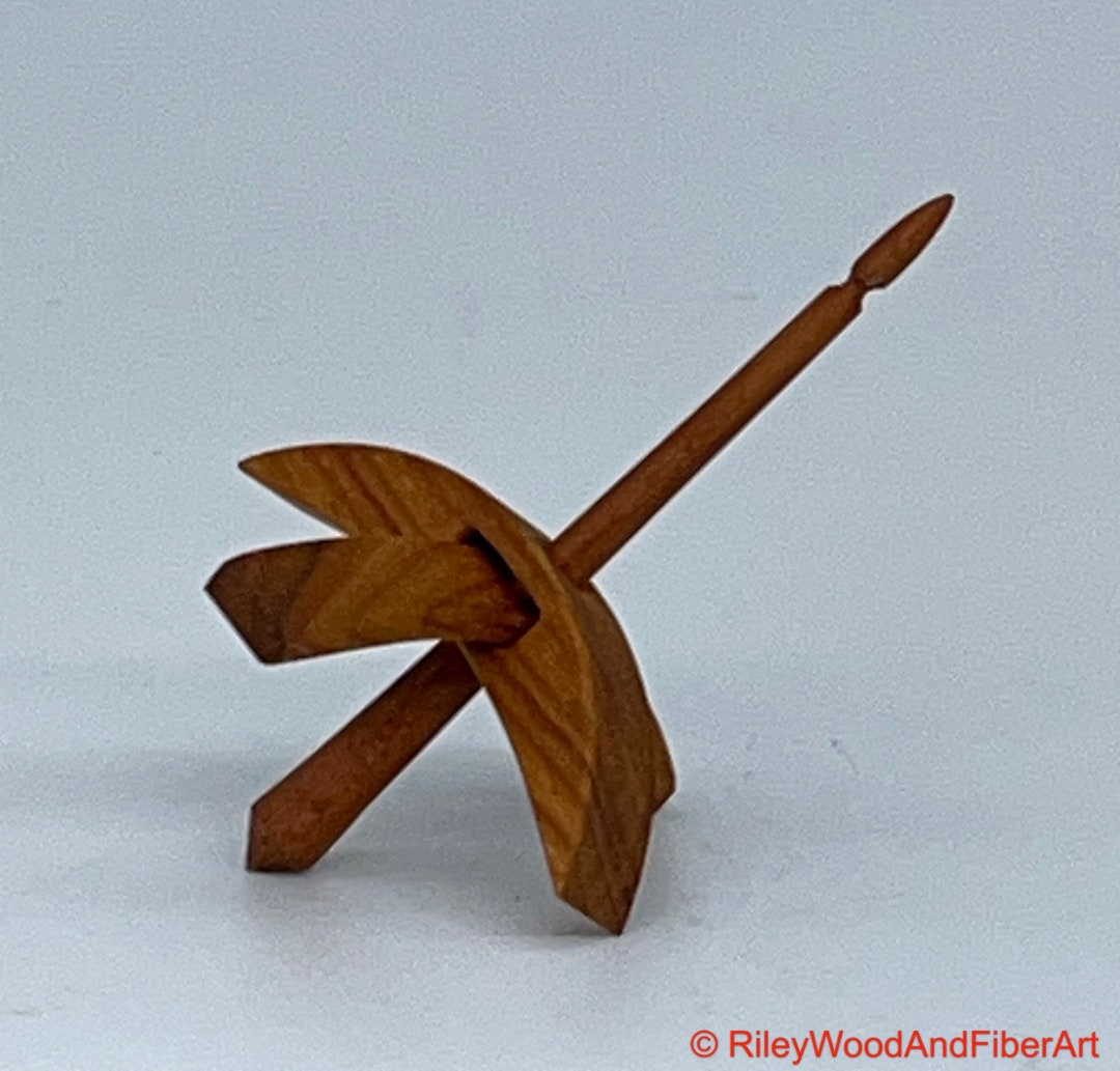 Turkish Drop Spindle Mini Canary W/ Cherry - Etsy