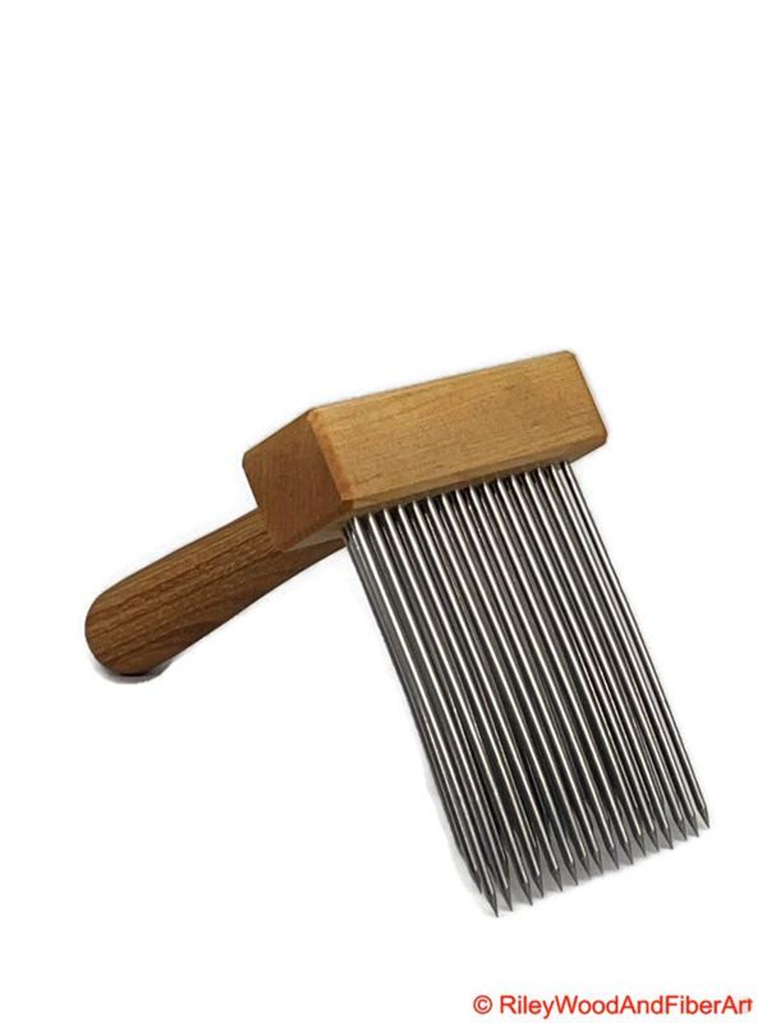 Wool Comb Triple Row Fine Tooth - Maple and Hickory - Single Comb - Etsy