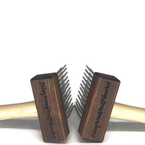 Wool Combs Double Row Standard Walnut at Demarcation W/ Maple - Etsy