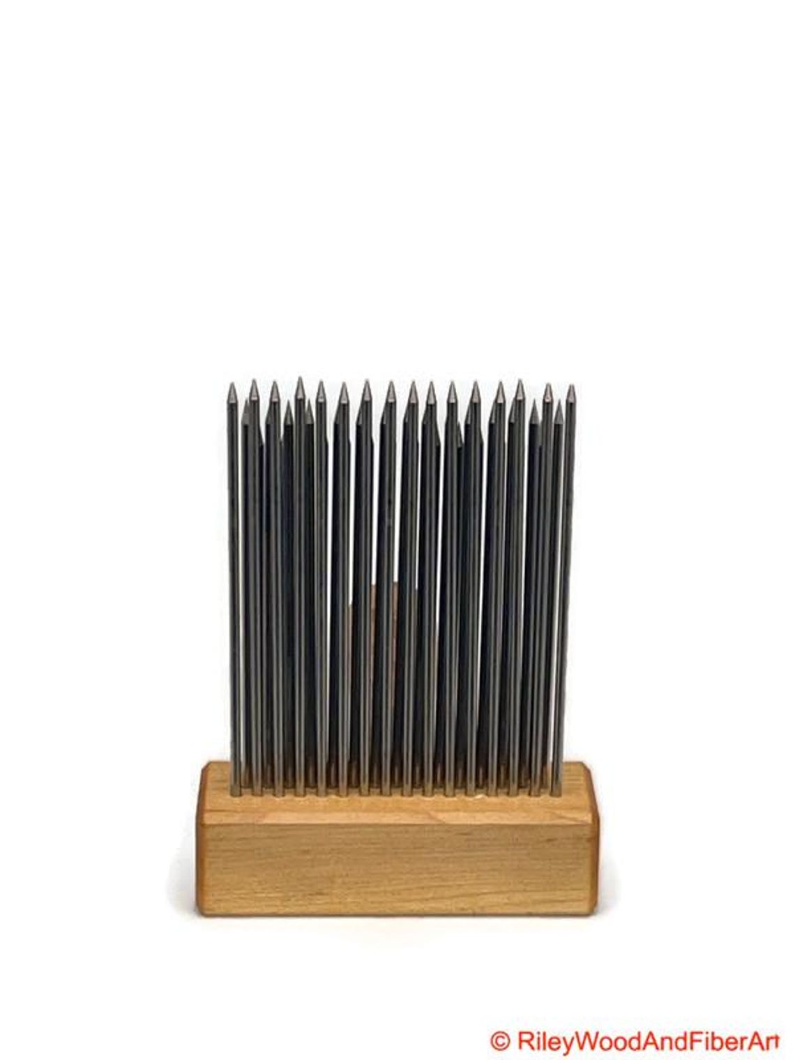 Wool Comb Triple Row Fine Tooth - Maple and Hickory - Single Comb - Etsy