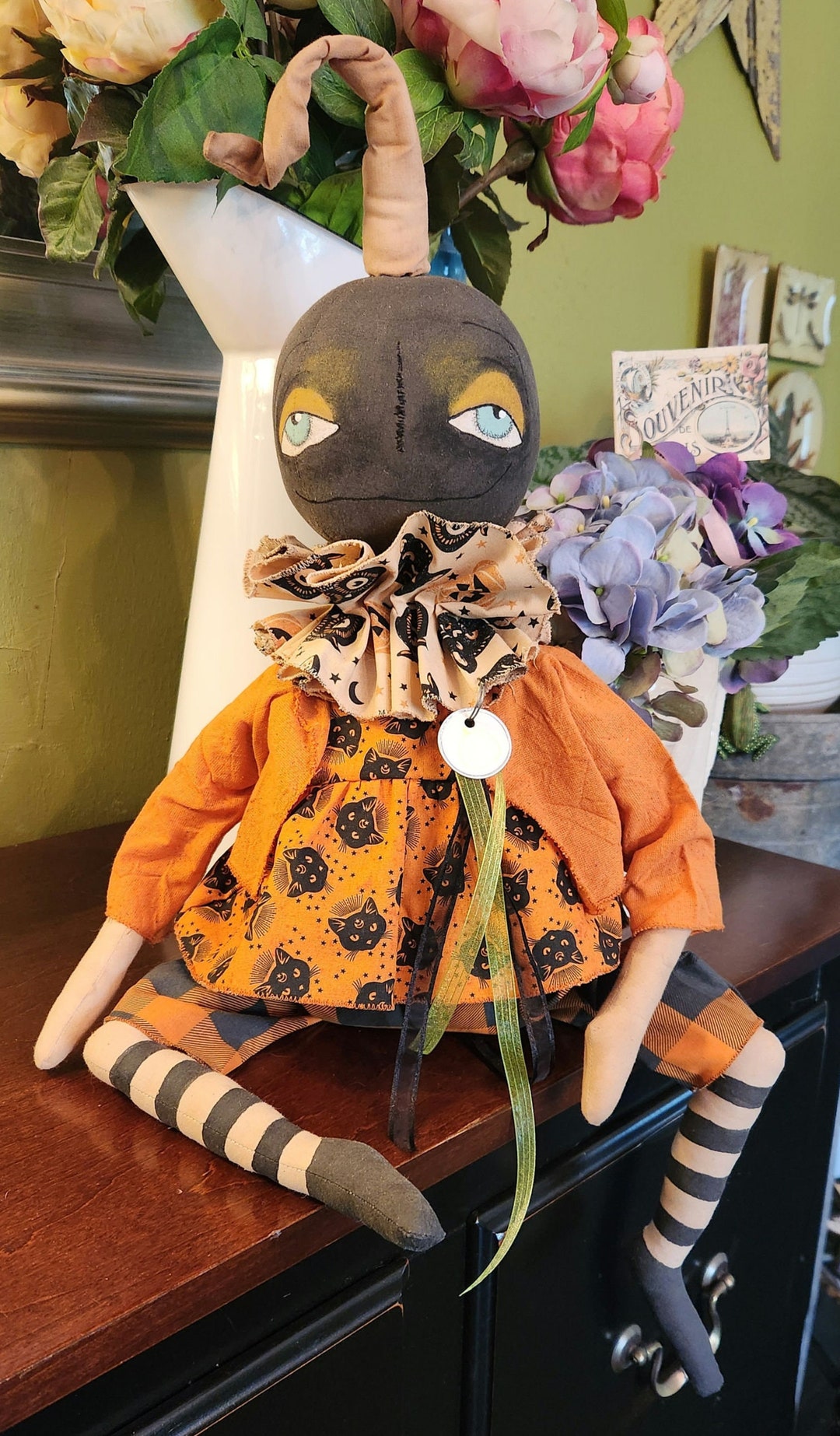 Halloween Pumpkin Doll - Etsy